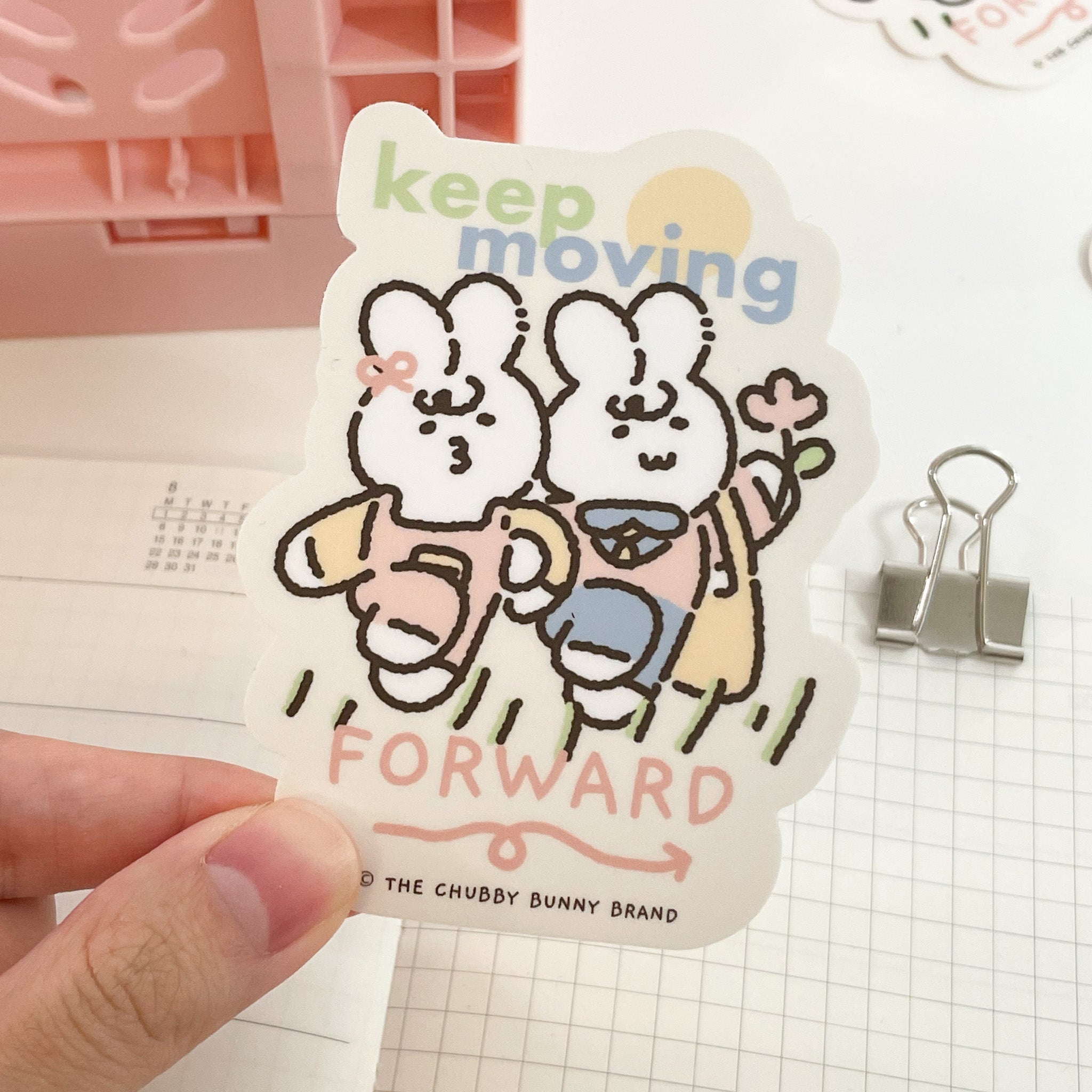 Keep Moving Forward Vinyl Sticker – The Chubby Bunny Brand